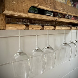 75cm Wine or Spirit Shelf Curved Front Dark Oak - Etsy