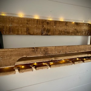 75cm Wine or Spirit Shelf Curved Front Dark Oak - Etsy