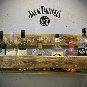 75cm Wine or Spirit Shelf to Match Homebar- Straight Front- Jacobean ...