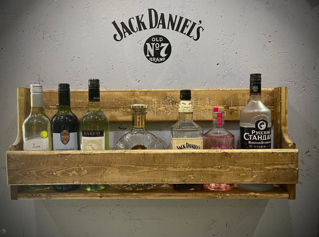 75cm Wine or Spirit Shelf to Match Homebar- Straight Front- Dark Oak - Etsy