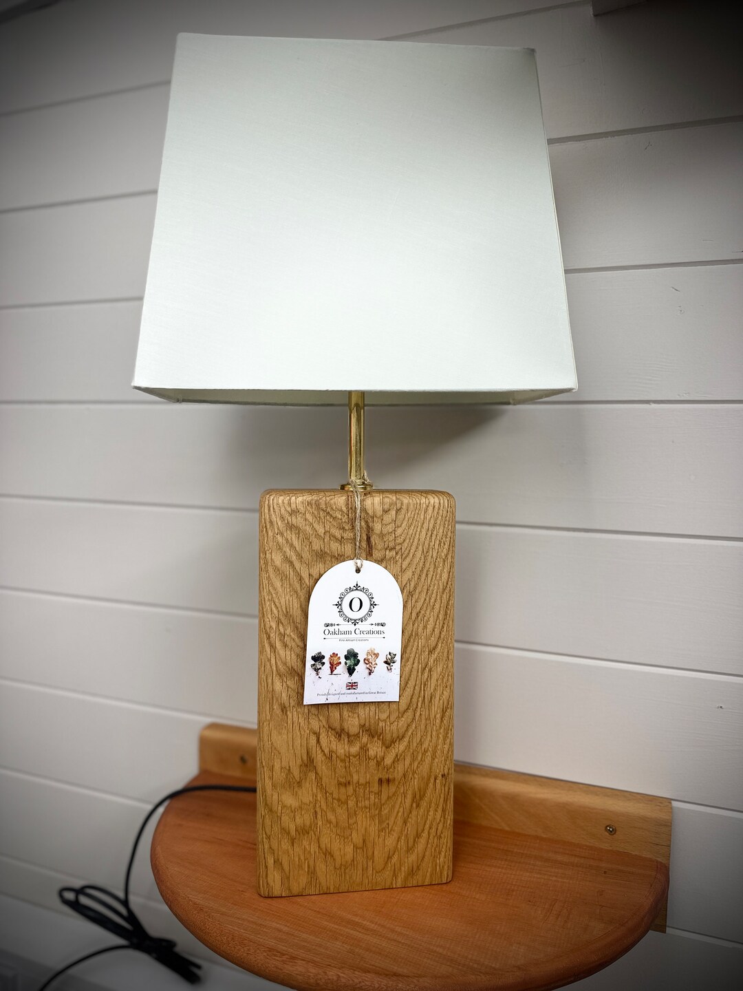 Large Solid Florian Oak Handmade Lamp- Plain Lamp Base - Etsy