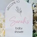 Arch Baby Shower Welcome Sign With Base | Acrylic Welcome Sign | UV ...