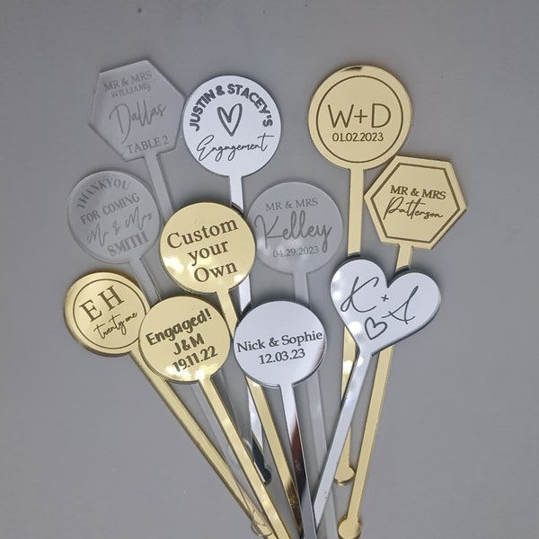 Custom Wood Drink Stirrers - Etsy