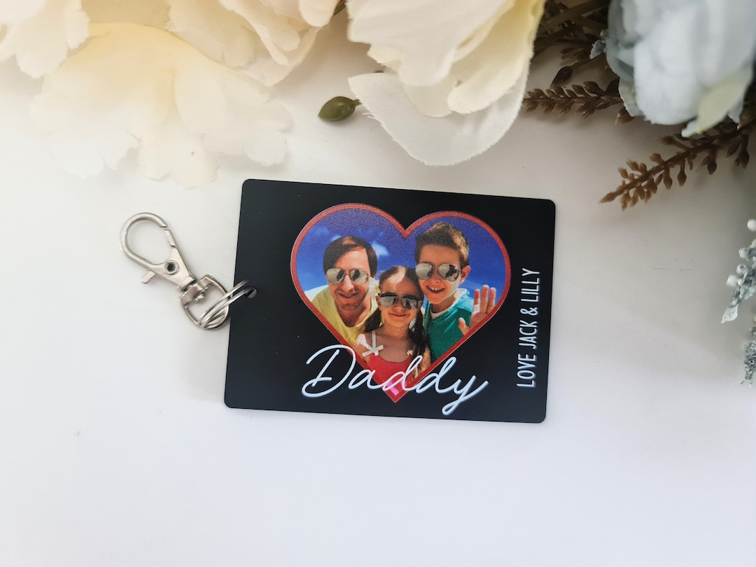 Custom Fathers Day Key Rings Fathers Day Dad Day Unique Gift Gift for ...