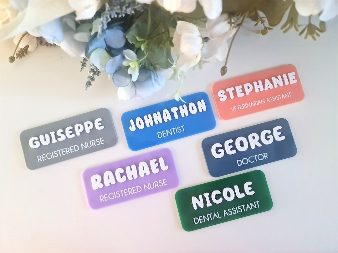 Personalised Name Badge | Medical Name Badge| Custom Magnetic Name Tag ...