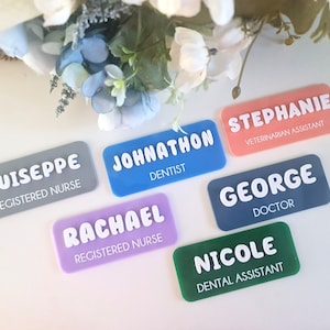Personalised Name Badge | Medical Name Badge| Custom Magnetic Name Tag ...