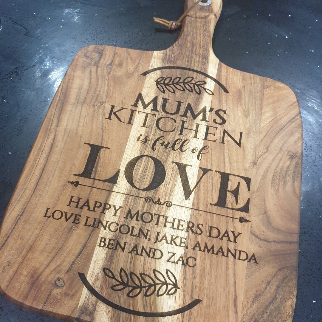 Etched Mothers Day Board | Serving Board | Personalised Cutting Board ...