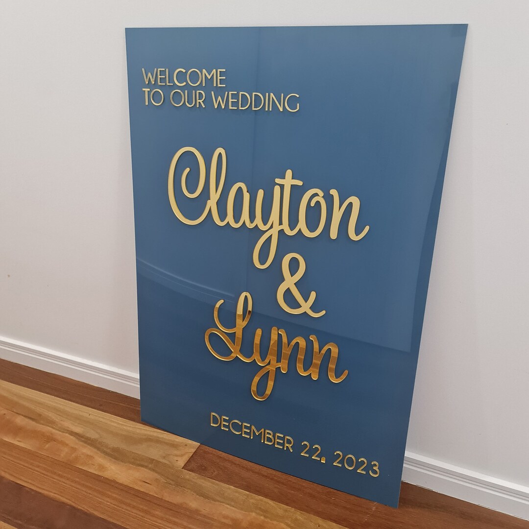 Wedding Welcome Sign Guest Signage Acrylic Welcome Sign Mr & Mrs Sign ...