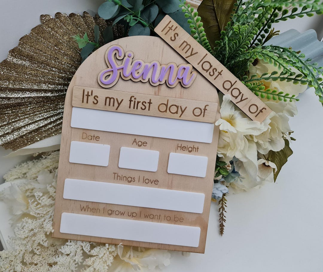 First Day of School Board | Personalised Board | Back to School ...