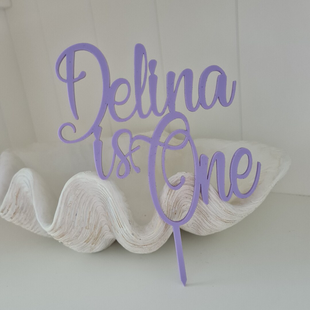 First Birthday Cake Topper | Wooden Cake Topper | FREE Proof Design ...