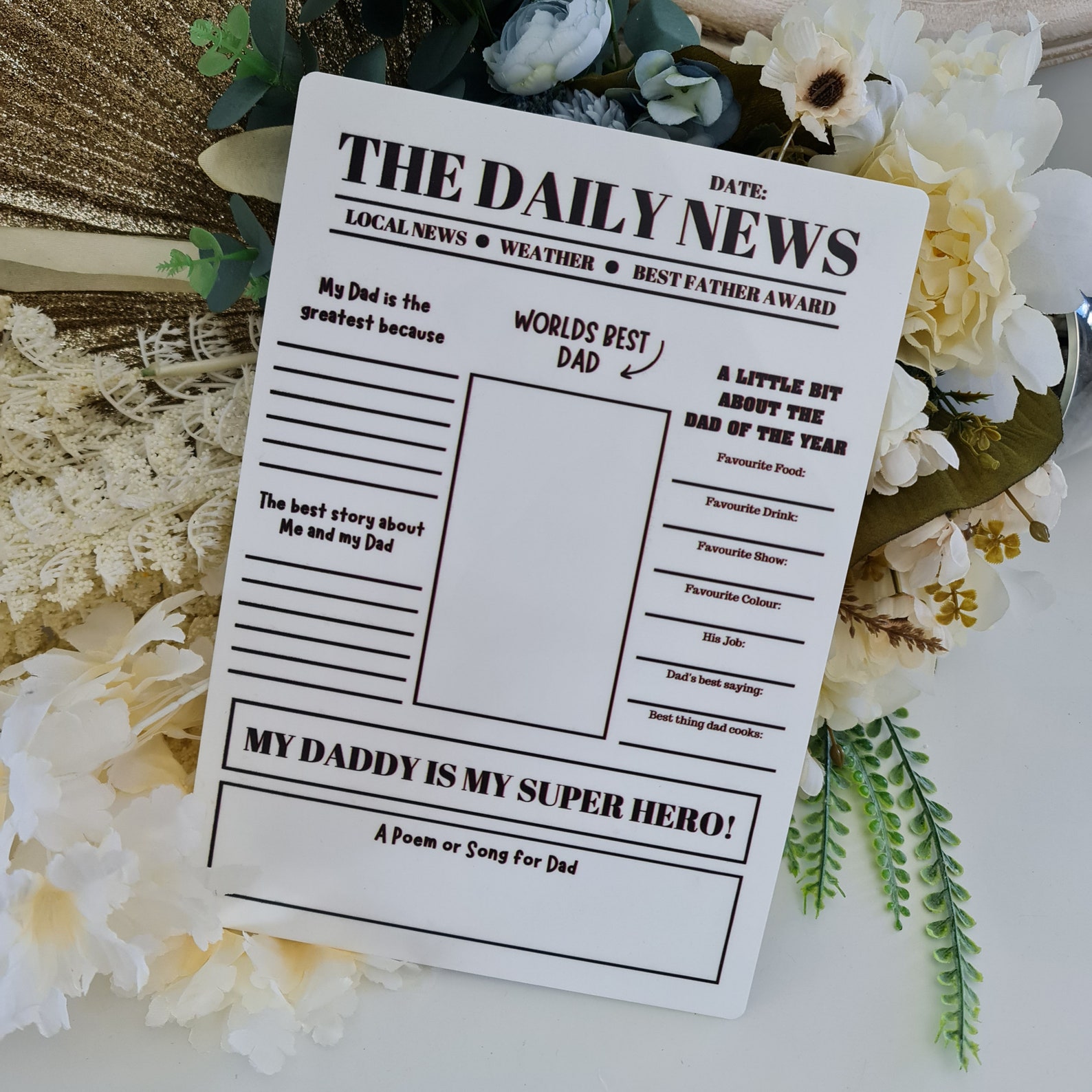 Fathers Day Gift | Dad Board | All About Dad | Fathers Day ...