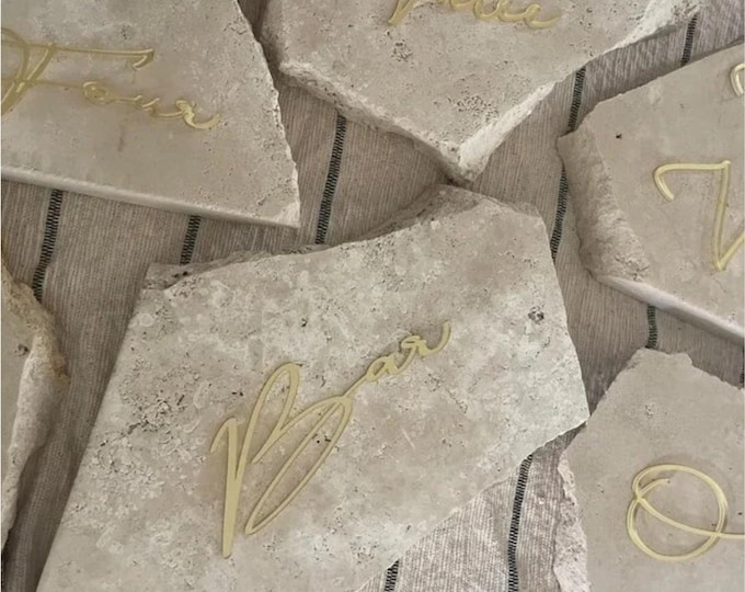 Customizable Natural Stone Table Signs for Conventions, Summons ...
