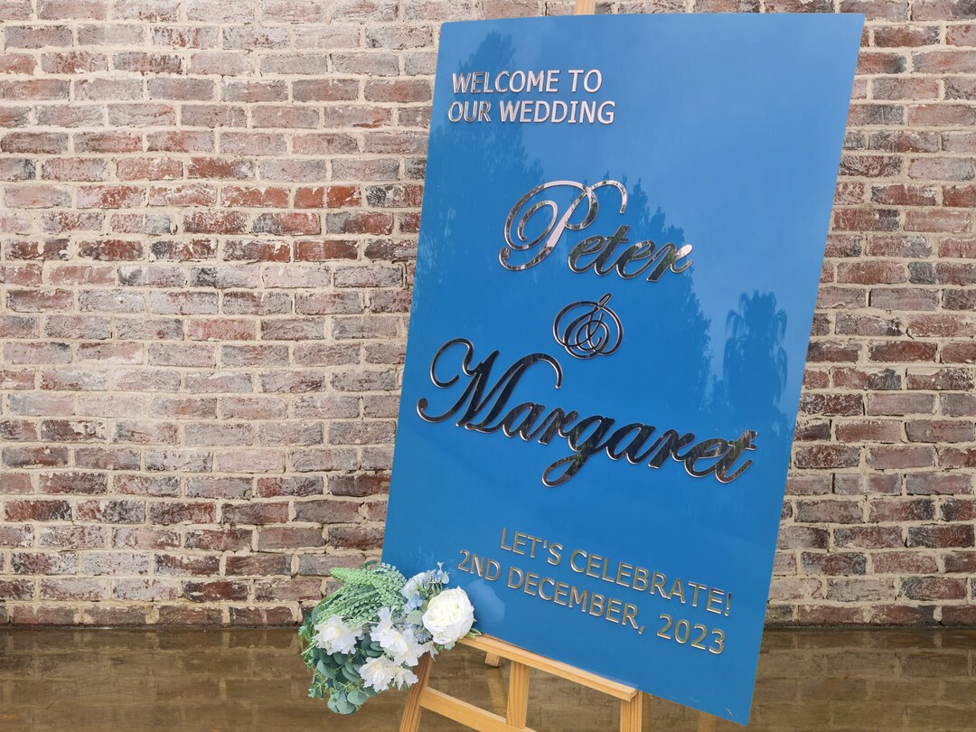 Wedding Welcome Sign | Guest Signage | Acrylic Welcome Sign | Mr & Mrs ...