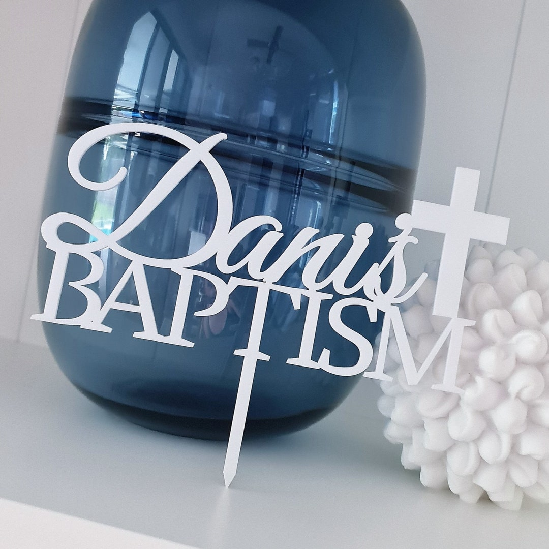 Personalised Baptism Acrylic Cake Topper Baptism Cake Topper FREE Proof ...