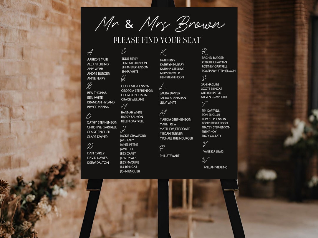 Wedding Seating Chart | Acrylic Seating Chart | Seating Board | Guest ...