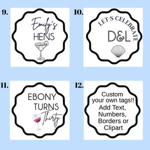 Drink Tags Acrylic Stemless | Cocktail Glass | Hens | Drink Accessories ...