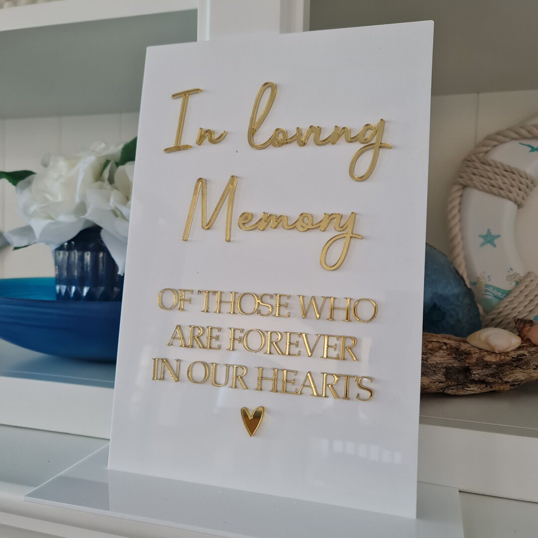 Acrylic I Loving Memory Signage | Remember Those Sign | Personalised ...