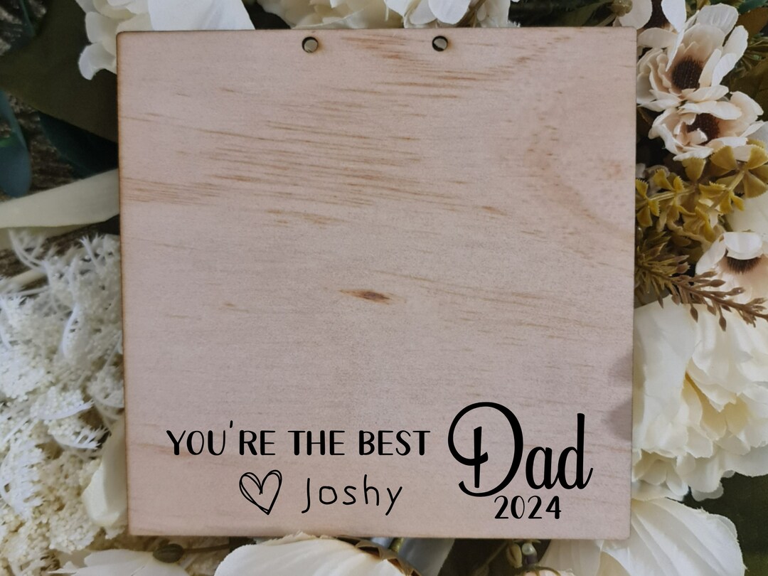 Fathers Day DYI Kids Art Plaque | Hand Print Sign | Printed Wood ...