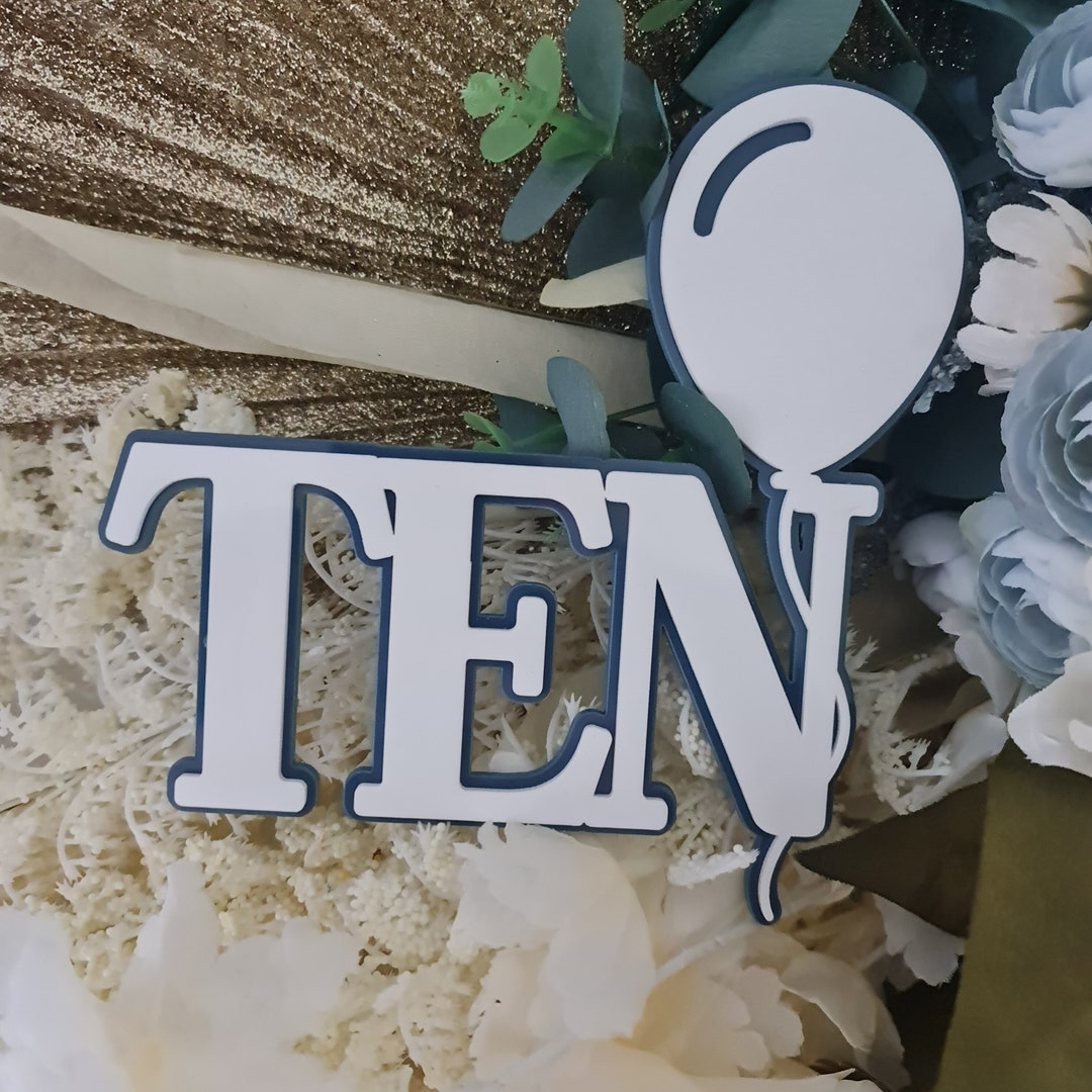 Personalised Birthday Cake Front Topper | Acrylic Double Layer | FREE ...