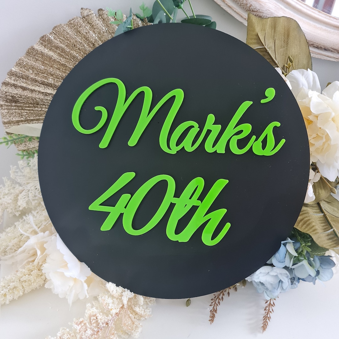 Round Acrylic Sign | Milestone Sign | Bedroom Sign | Back Drop ...