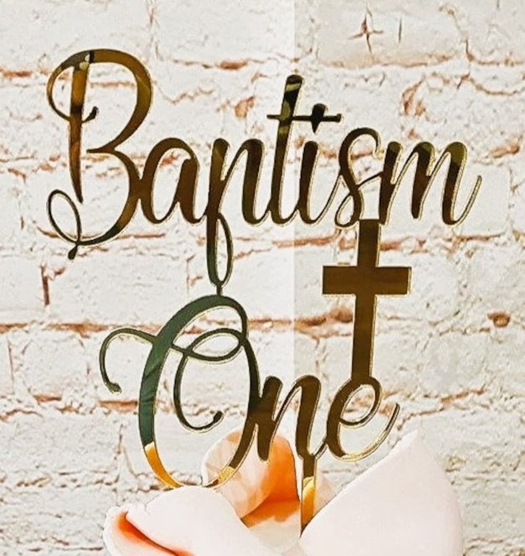 Personalised Baptism Acrylic Cake Topper | Baptism Cake Topper | FREE ...
