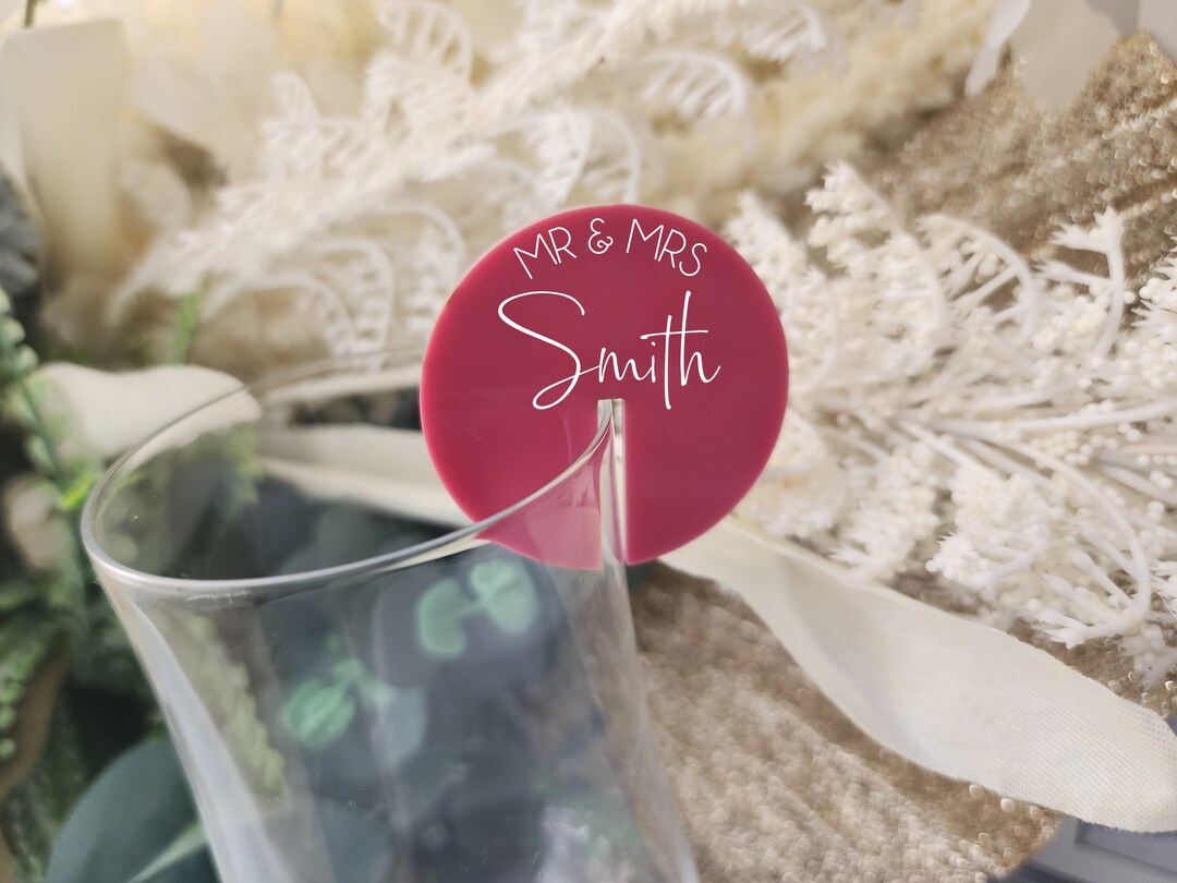 Drink Tags Acrylic Stemless | Cocktail Glass | Hens | Drink Accessories ...