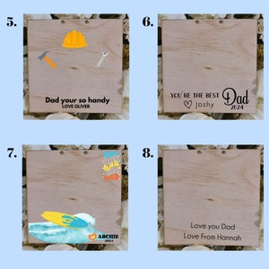 Fathers Day DYI Kids Art Plaque | Hand Print Sign | Printed Wood ...