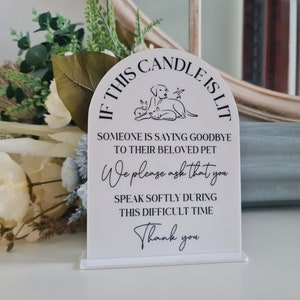 Vet Euthanasia Sign | Veterinarian Signage | Candle Burning Sign ...