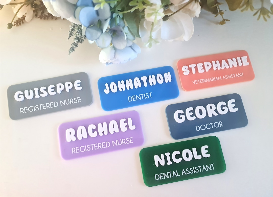 Personalised Name Badge | Medical Name Badge| Custom Magnetic Name Tag ...