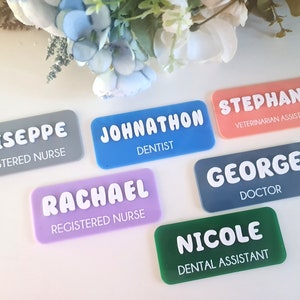 Personalised Name Badge | Medical Name Badge| Custom Magnetic Name Tag ...