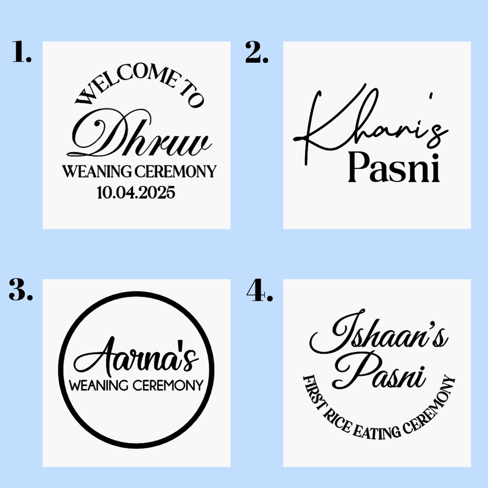 Rice Eating Ceremony Signage | Pasni Ceremony Sign | Annaprashan ...