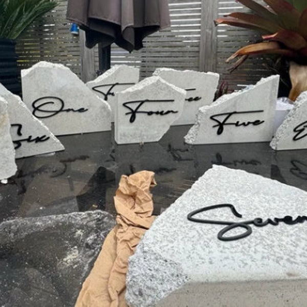 Stone Table Numbers - Etsy
