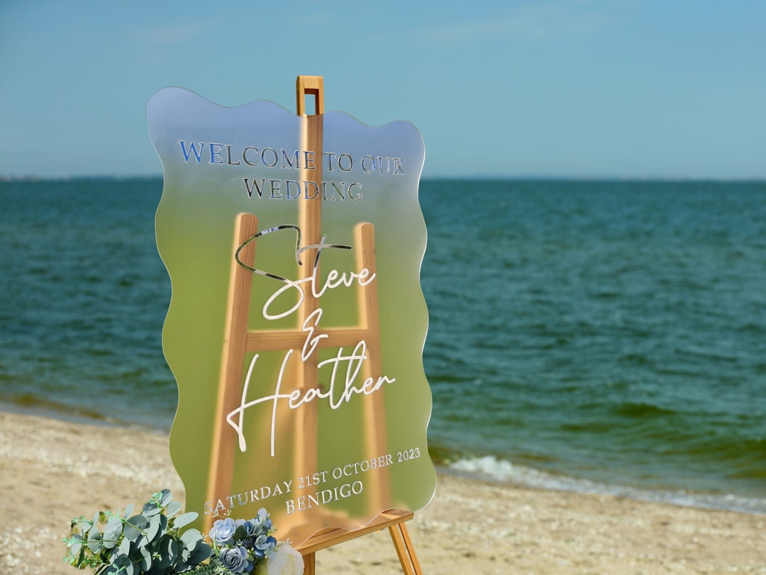 Wedding Welcome Sign | Guest Signage | Acrylic Welcome Sign | Mr & Mrs ...