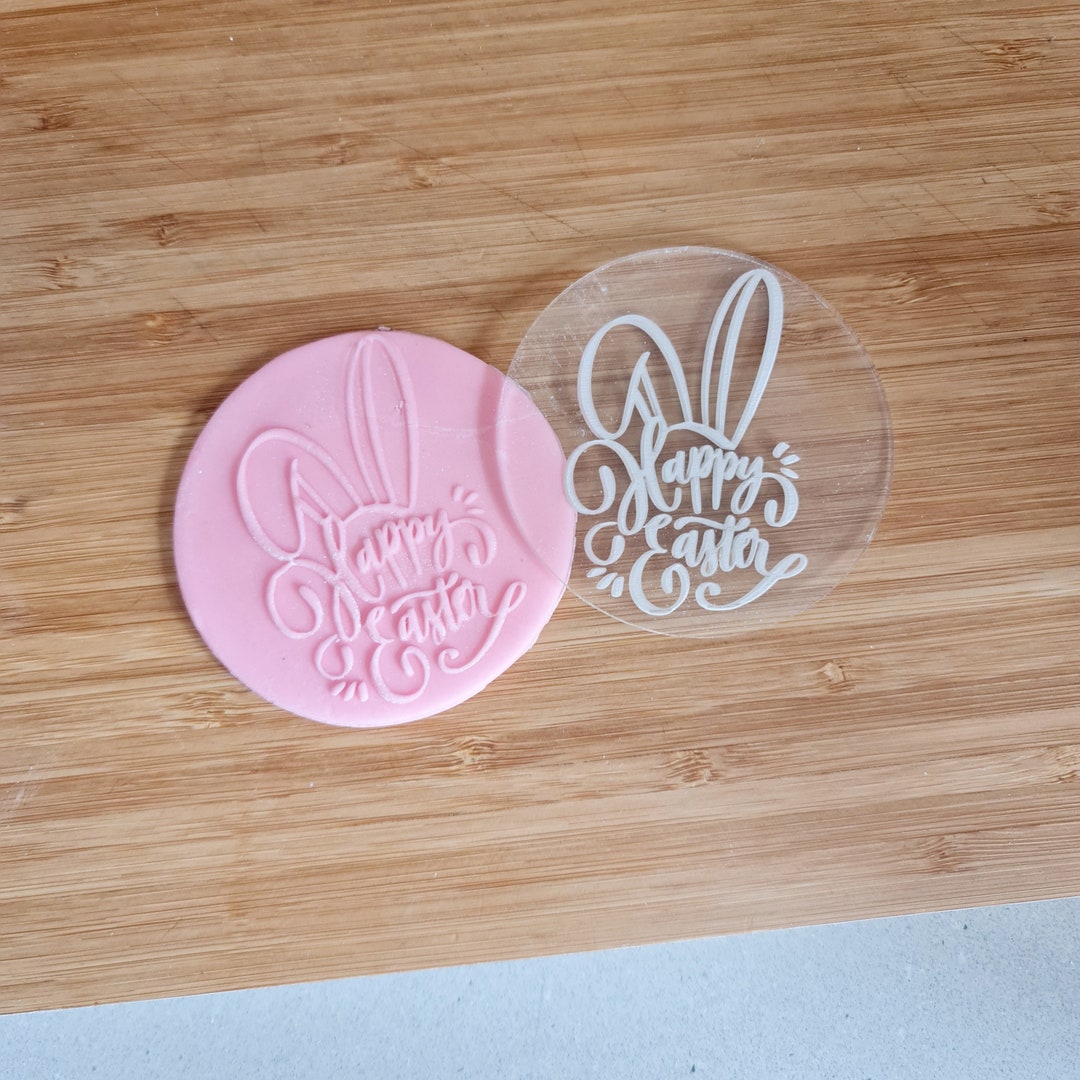 Happy Easter Cookie Stamp | Easter Fondant Debosser | Easter | Easter ...