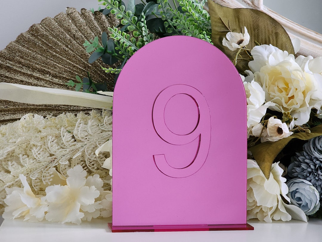 Arch A5 Table Numbers | Table Numbers | Acrylic Table Numbers | Table ...