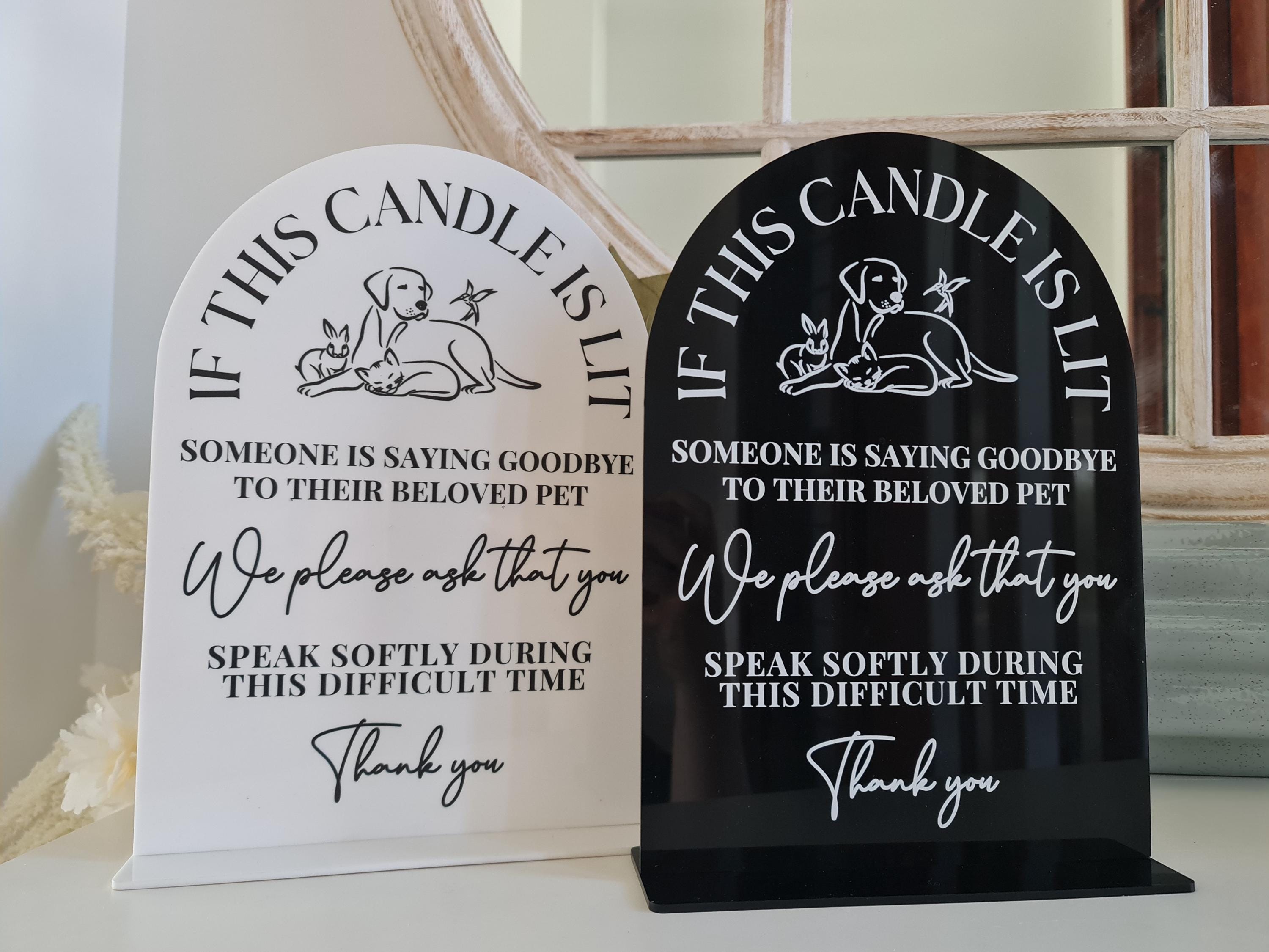 Vet Euthanasia Sign | Veterinarian Signage | Candle Burning Sign ...