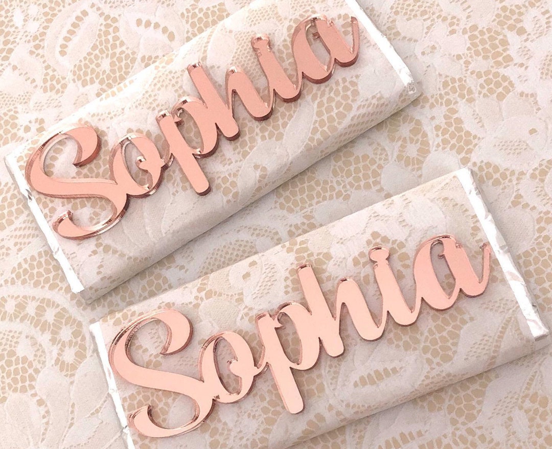 Personalised Acrylic Name Place Seating | Custom Made Name Place Cards ...