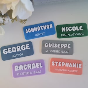 Personalised Name Badge | Medical Name Badge| Custom Magnetic Name Tag ...