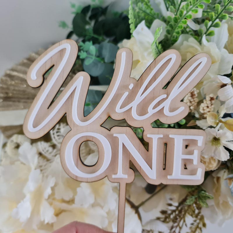 Gold Wild One Cake Topper - Etsy