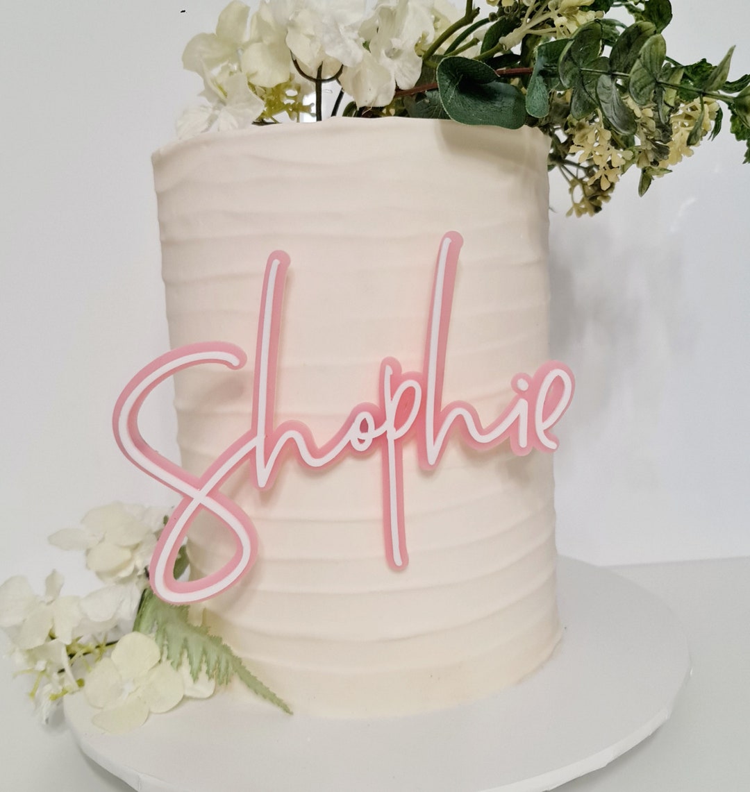 Personalised One Cake Plaque | Cake Fropper | Cake Charm | Cake Topper ...