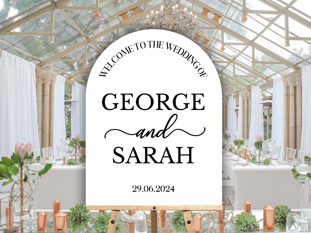 Wedding Welcome Sign | Guest Signage | Acrylic Welcome Sign | Mr & Mrs ...