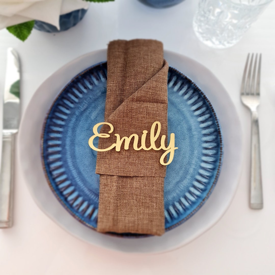 Personalised Acrylic Name Place Seating Cards | Custom Made | Name ...