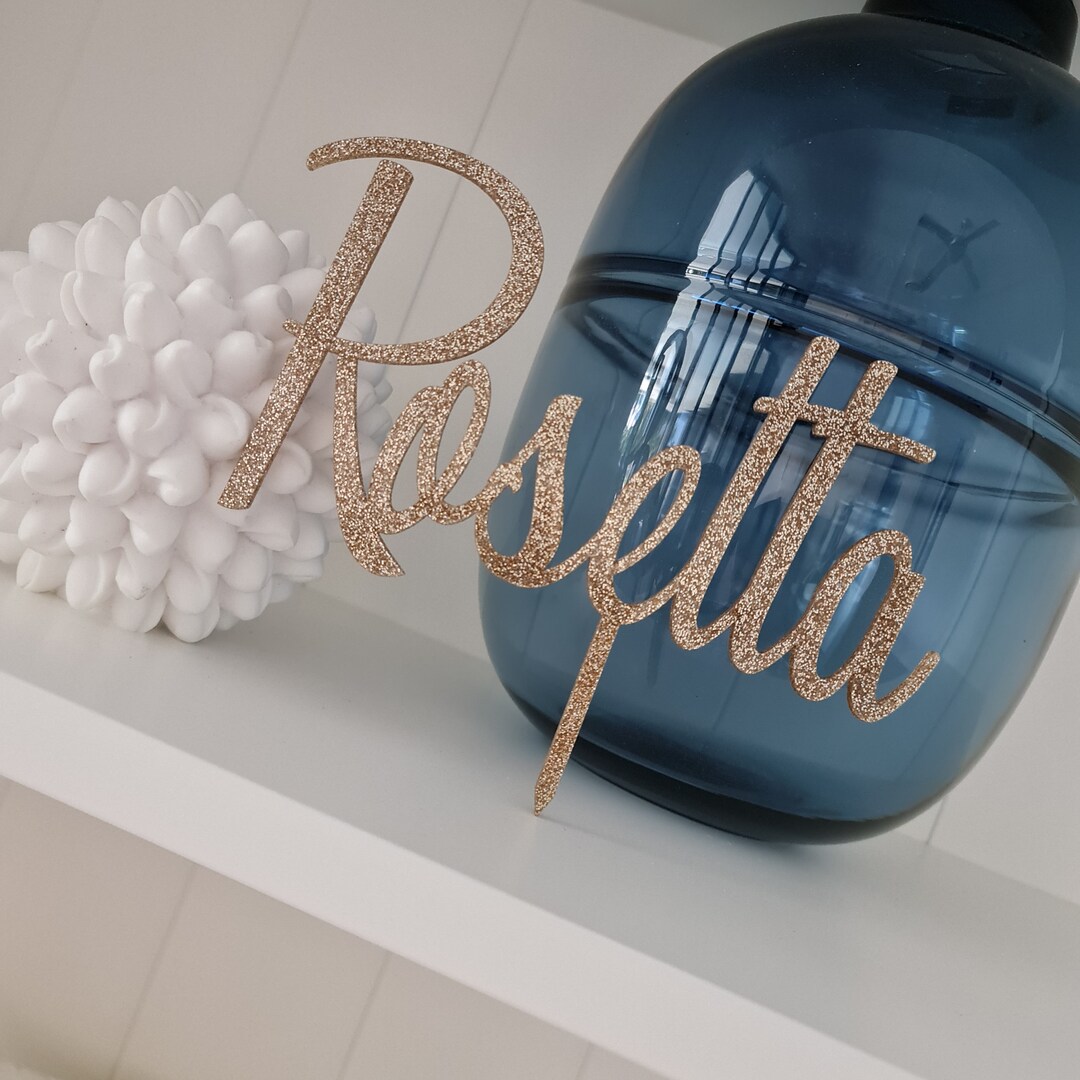 Name Cake Topper | Name is Changeable | Acrylic Birthday Cake Topper ...
