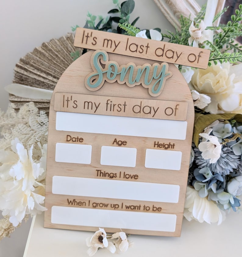 First Day of School Board | Personalised Board | Back to School ...