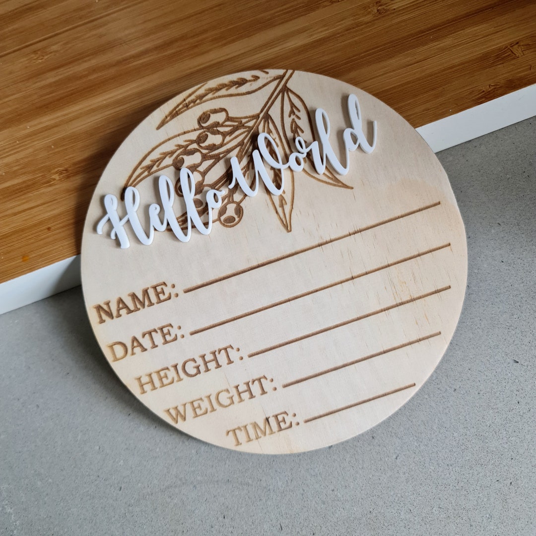 Wooden Baby Announcement | Gumtree Baby Announcement | Pregnancy Reveal ...