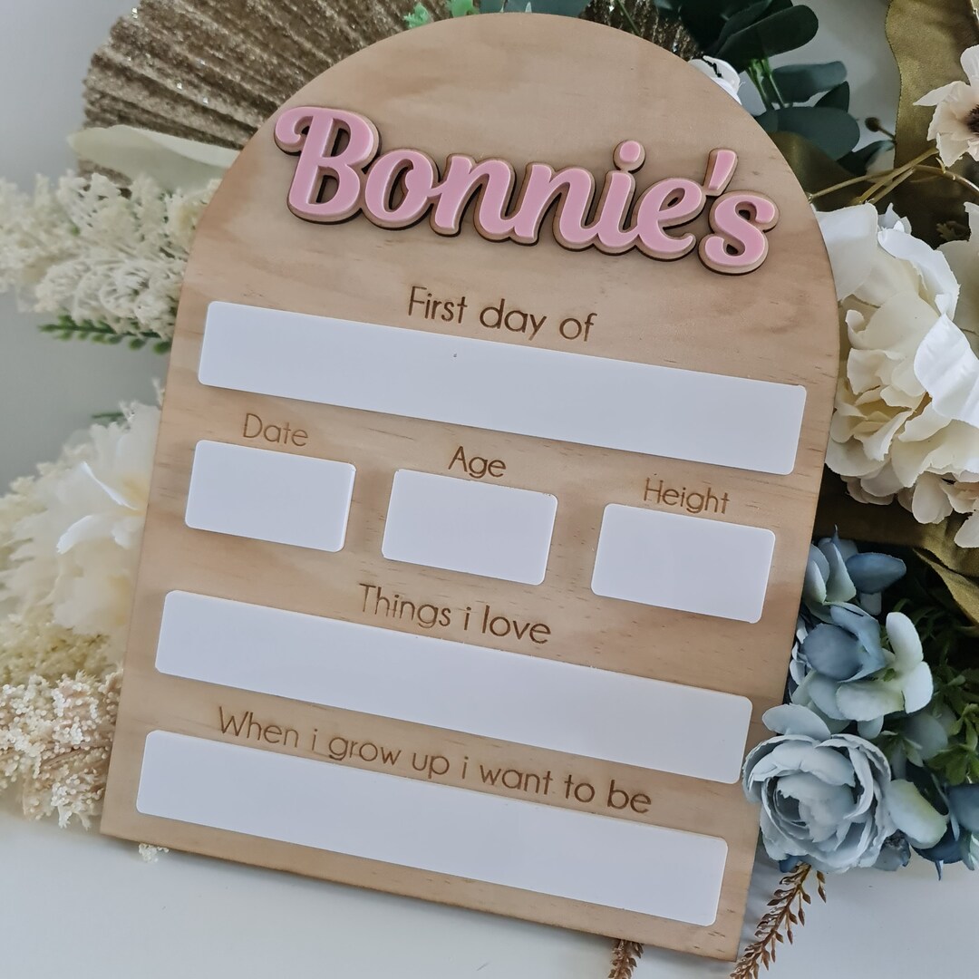 First Day of School Board | Personalised Board | Back to School ...