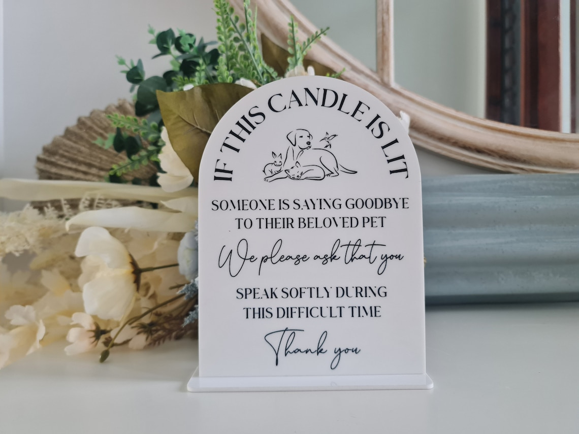 Vet Euthanasia Sign | Veterinarian Signage | Candle Burning Sign ...