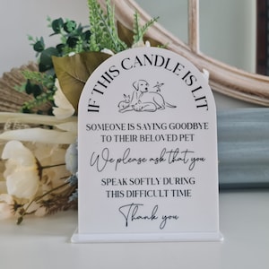 Vet Euthanasia Sign | Veterinarian Signage | Candle Burning Sign ...