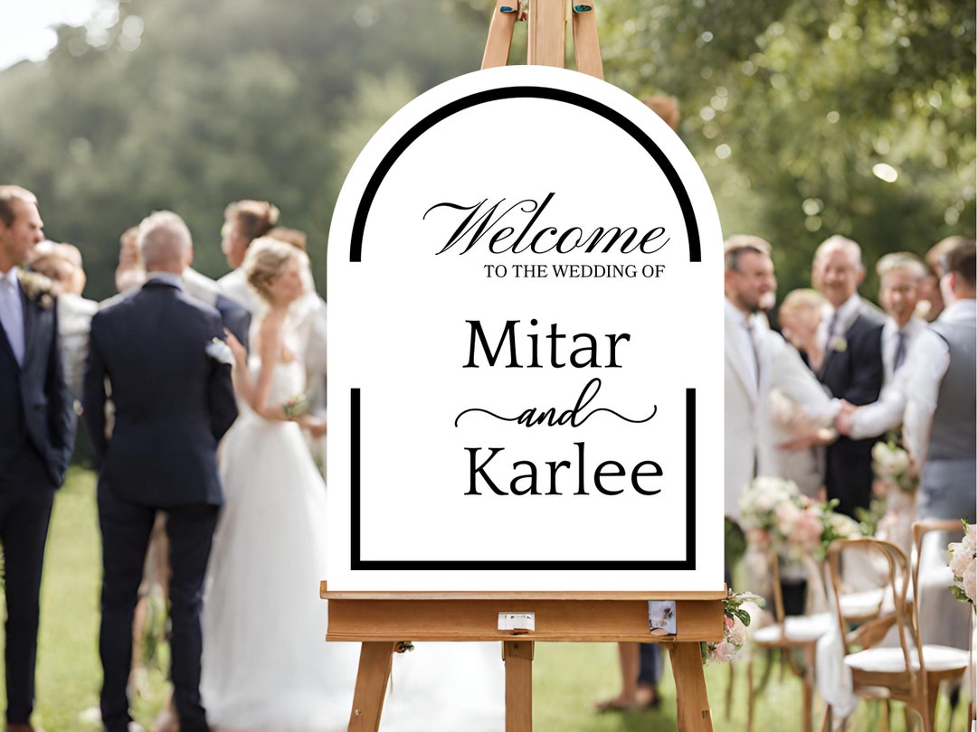 A1 Wedding Welcome Sign | Acrylic Welcome Sign | Guest Sign | Mr & Mrs ...