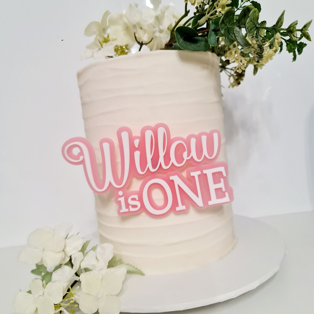 Personalised One Cake Plaque | Cake Fropper | Cake Charm | Cake Topper ...